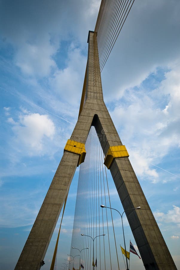 The Rama 8 Bridge at the Twilight Time Stock Photo - Image of connect ...