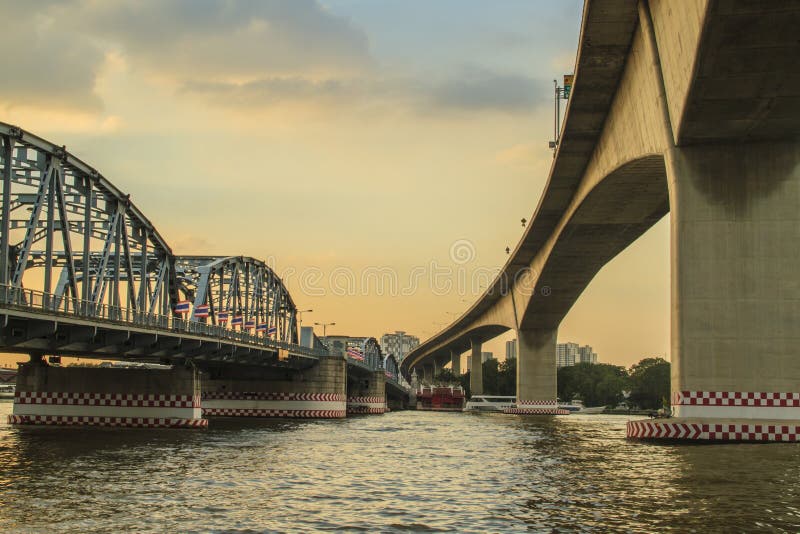 Rama 3 Bridge Twilight View Stock Image - Image of view, rama: 80418419