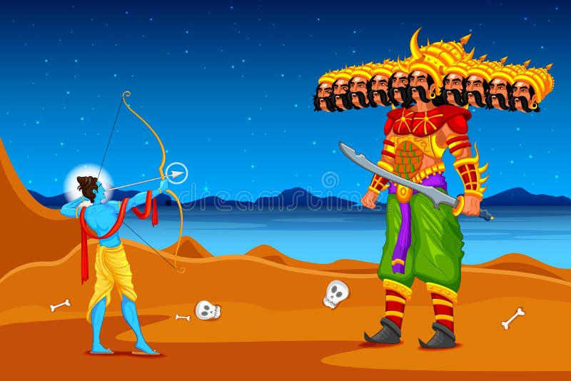 Ram Killing Ravan Stock Illustrations – 600 Ram Killing Ravan Stock ...