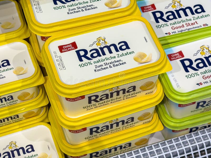 Rama Margarine Spread Containers in Store Display Editorial Photo ...