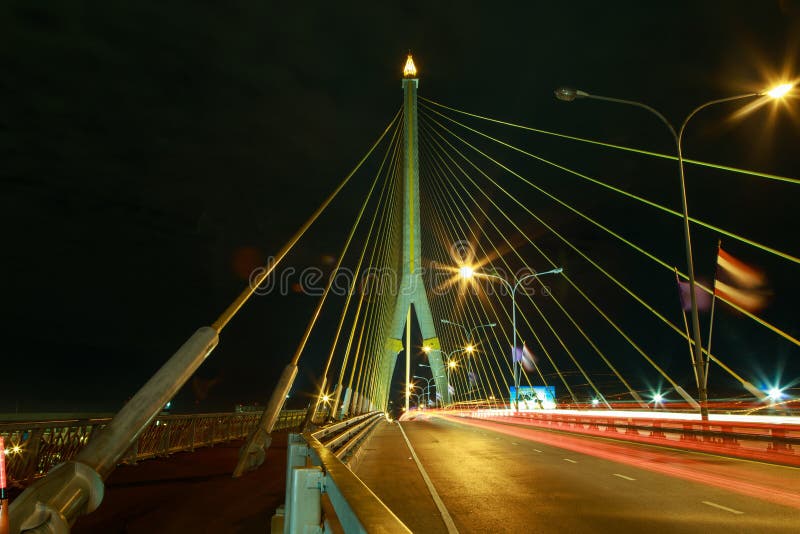 Rama VIII Bridge in Bangkok. Stock Photo - Image of deck, engineering ...