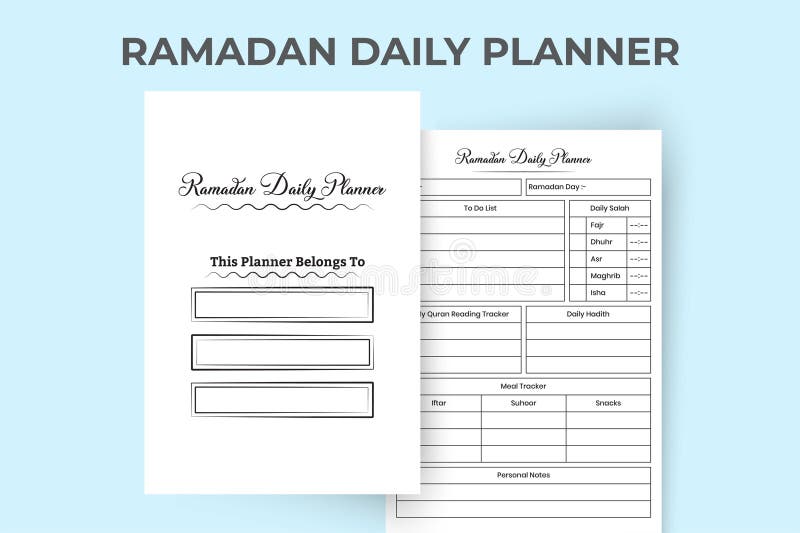 Ramadan daily Activity Planner and Task Tracker Interior Vector. Ramadan Meal and daily Prayer ...