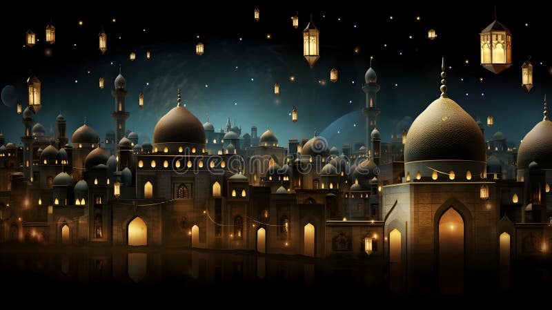 Ramadan Atmosphere in the City Stock Photo - Image of culture, lantern ...