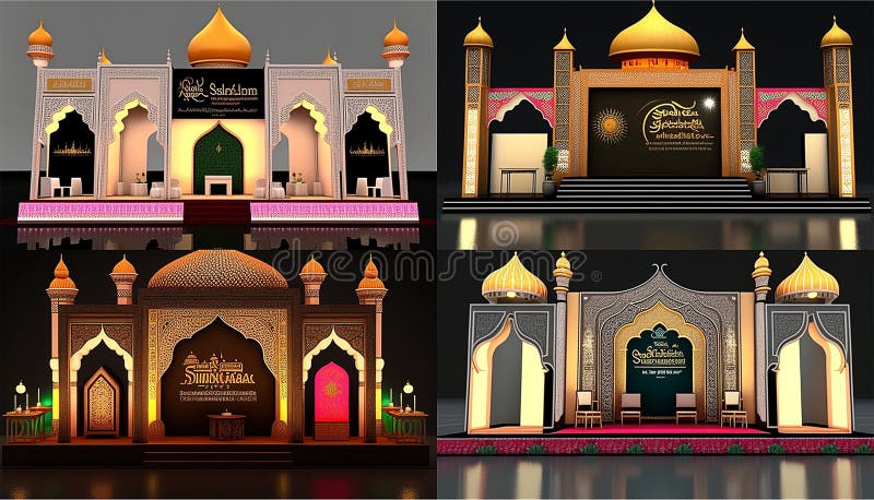 Islamic Arabian Background Backdrop Booth Stage Event Islamic Stock ...