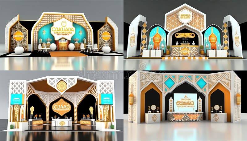 Islamic Arabian Background Backdrop Booth Stage Event Islamic Stock ...
