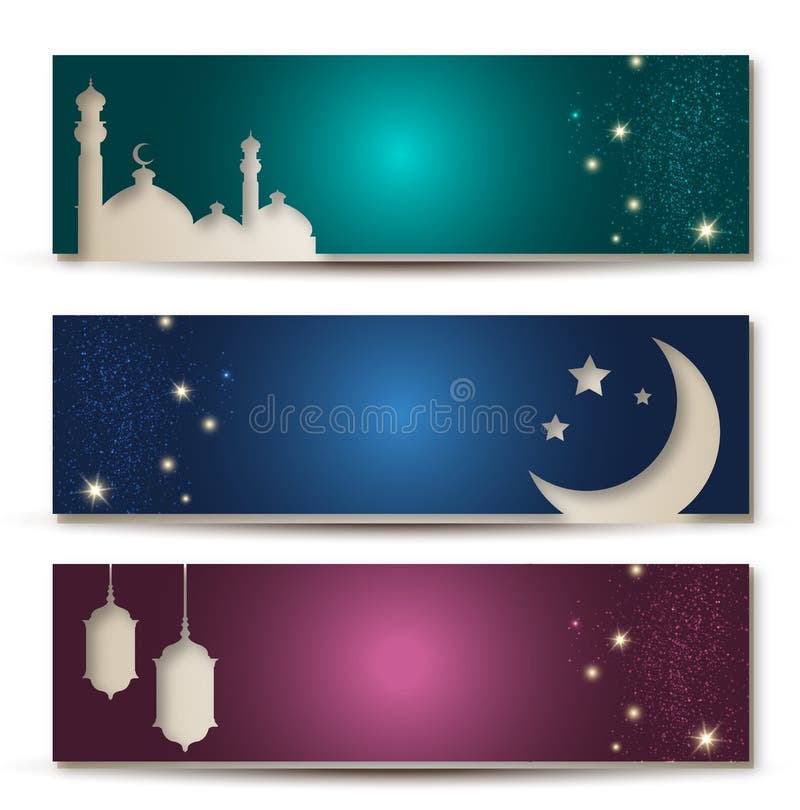 Ramadan banners stock vector. Illustration of arab, holiday - 31766868