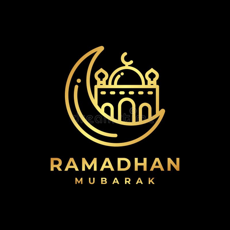Ramadan logo design vector stock vector. Illustration of building ...