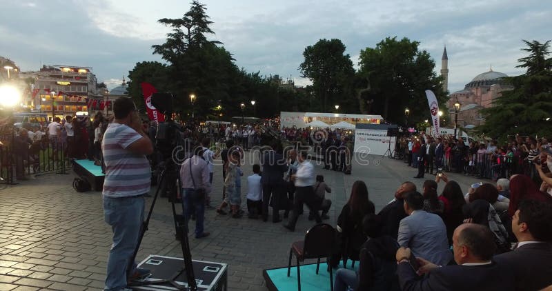 Ramadan Celebration in Istanbul on Sultanahmet Square Stock Footage ...