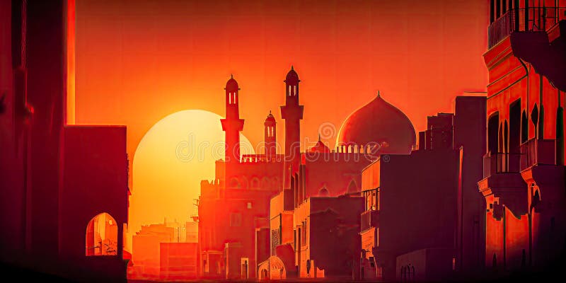 Ramadan Celebration with Sunset Mosque, Which Will Start on March, and ...