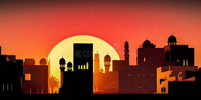 Ramadan Celebration with Sunset Mosque, Which Will Start on March, and ...