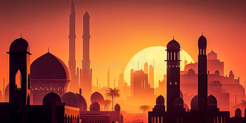 Ramadan Celebration with Sunset Mosque, Which Will Start on March, and ...