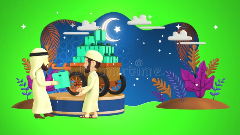 Ramadan Animation Background with Purple Color Scheme Stock Footage ...