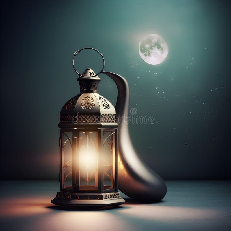 Colorful Lanterns, Light Lamps, Ramadan and Eid. Spirit of Joy, Hope ...