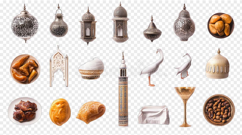Ramadan Eid Elements Set stock image. Illustration of muslim - 341487739