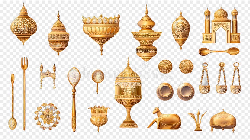 Ramadan Eid Elements Set stock photo. Illustration of text - 341531582