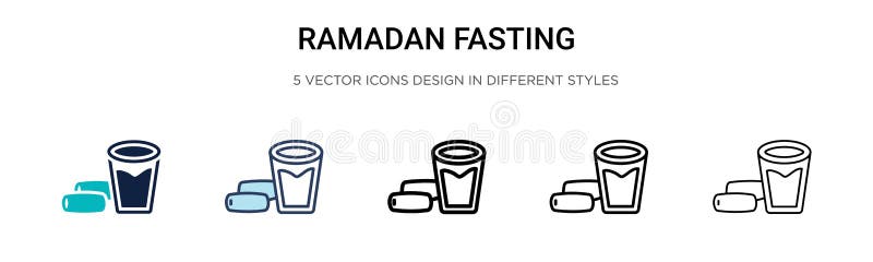 Fasting Outline Vector Icon. Thin Line Black Fasting Icon, Flat Vector ...