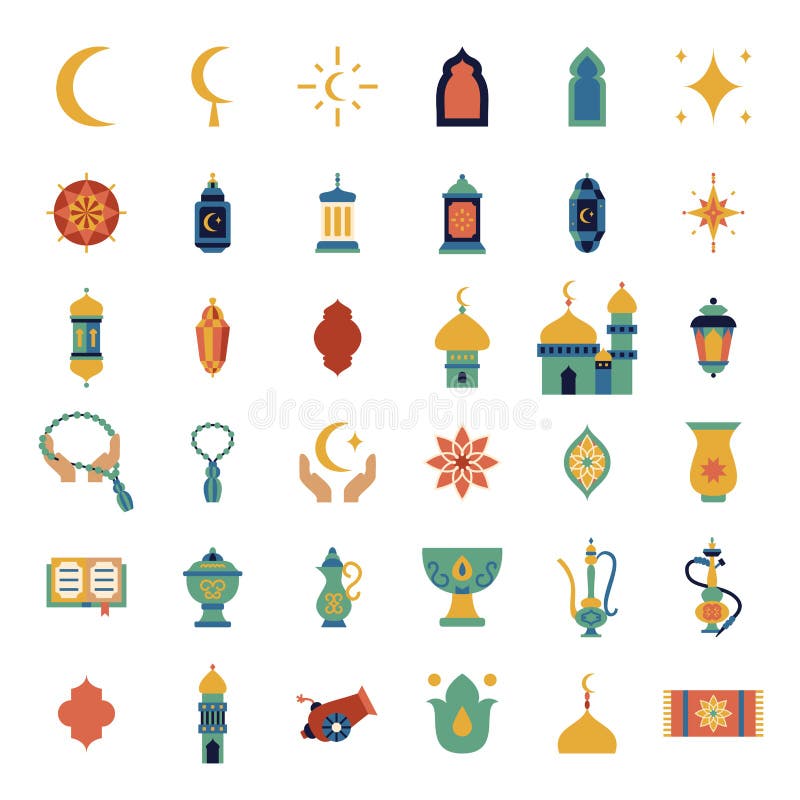 Ramadan flat icon stock vector. Illustration of ketupat - 92504554
