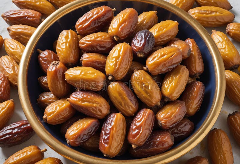 Ramadan Food Dates Fruit. Dried Date Palm Fruits Stock Illustration ...