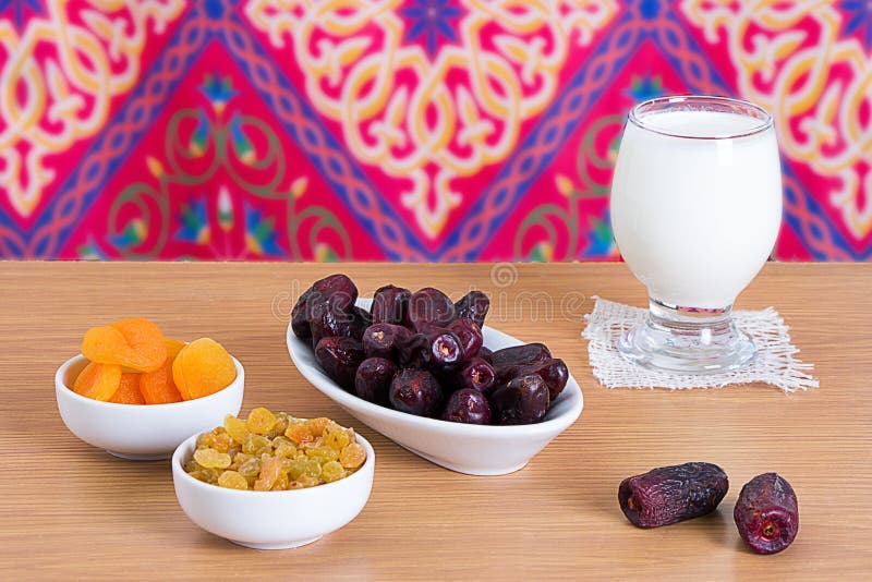 Ramadan Food - Table Ready for Happy Iftar Breakfast in Ramadan Stock ...