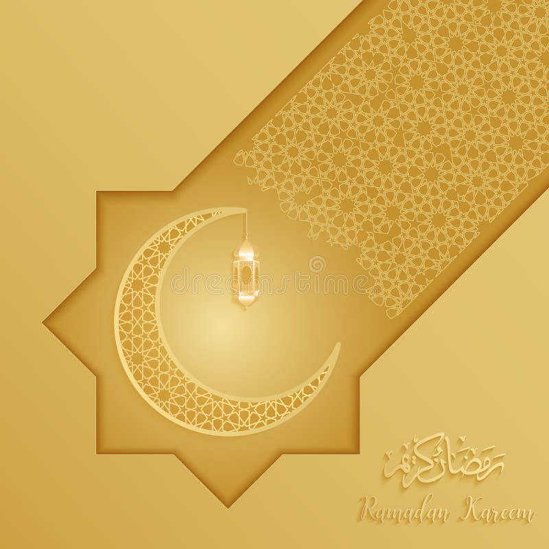 Ramadan Gold Backgrounds Vector,Ramadan Kareem with Arabic Pattern ...
