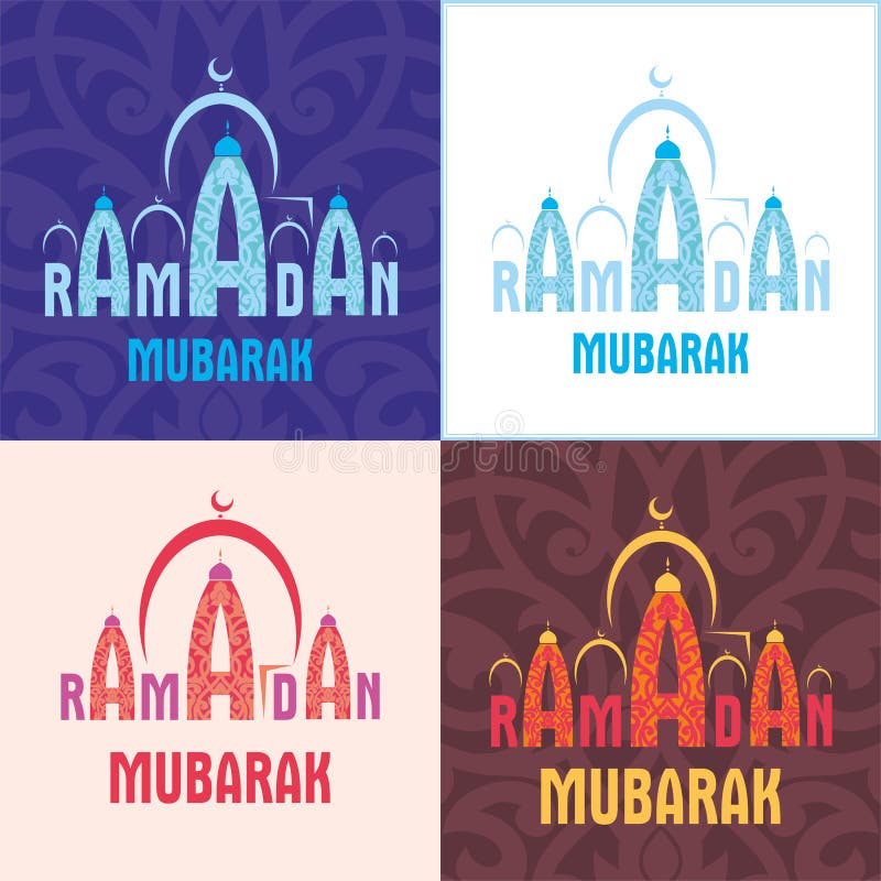 Ramadan greeting card cyan stock vector. Illustration of beautiful ...