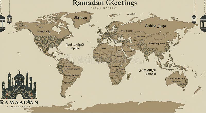 Islamic World Map Stock Illustrations – 3,819 Islamic World Map Stock ...