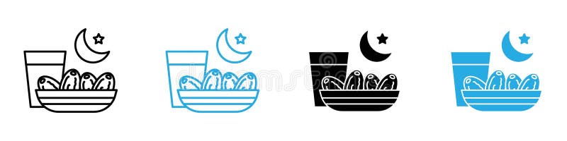 Ramadan Iftar Icon Ideal for Islamic and Cultural Celebrations Stock ...