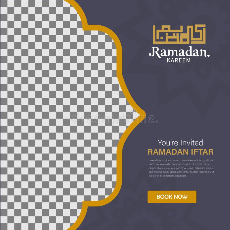 Ramadan Iftar Template Banner Design Stock Vector - Illustration of ...