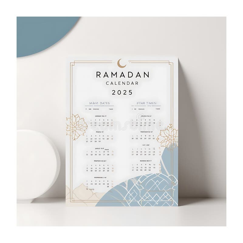 Ramadan Islamic Calendar Design Art Illustration Stock Illustration ...