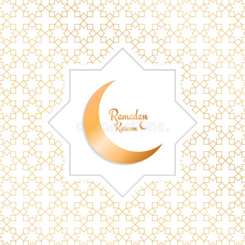 Ramadan Kareem. Arabian Background with Moon, Gold Pattern and ...
