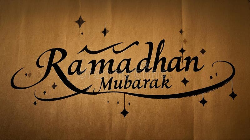 Ramadan Kareem Calligraphy Writing Stock Illustration - Illustration of ...