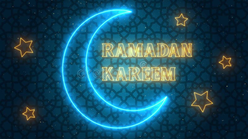 Ramadan Crescent Moon with Star Hanging and Swing Right and Left Green ...