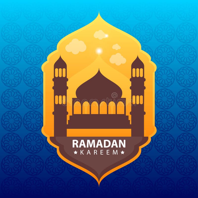 Ramadan Kareem on Color Abstract Background Stock Illustration ...