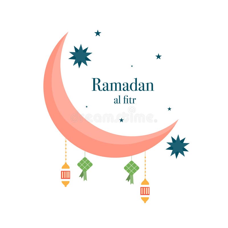 Ramadan Kareem Eid-al Fitr Poster Template with Ornament Lettern and ...