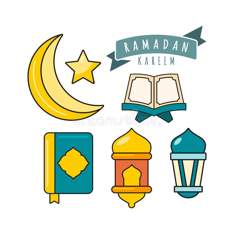 Ramadan Kareem Element Vector Design Stock Vector - Illustration of ...