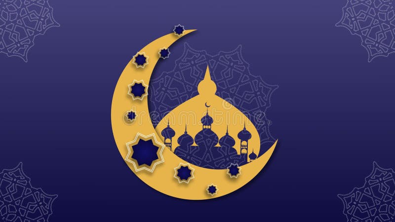 Ramadan Kareem Islamic Holy Month Horizontal Animation Video Stock ...