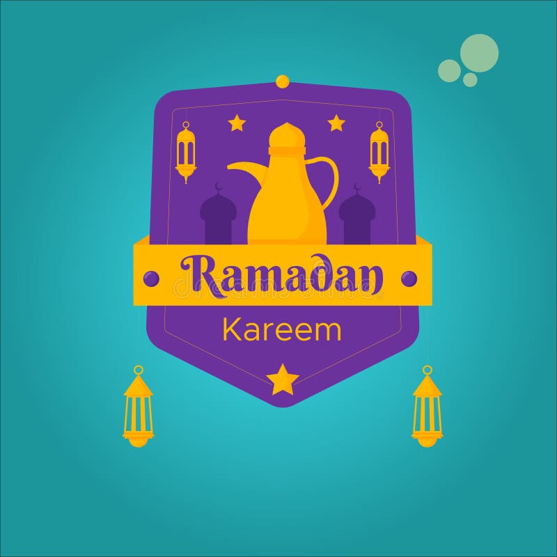 Ramadan Kareem Logo or Emblem Vector Stock Vector - Illustration of ...