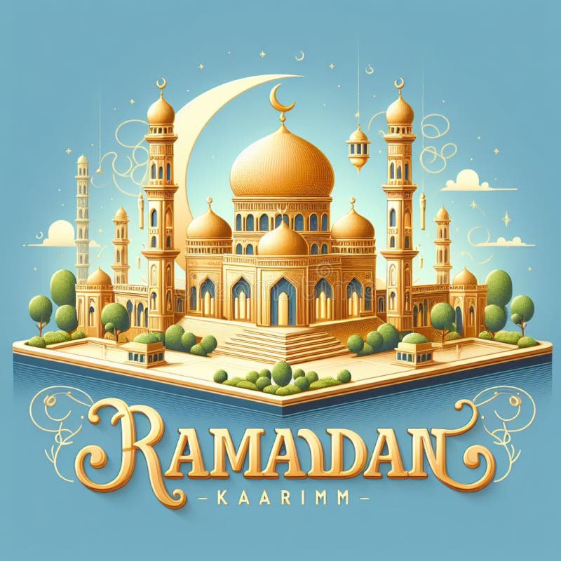 Ramadan Kareem, Mosque, Night Sky Stock Photo - Image of night, kareem ...