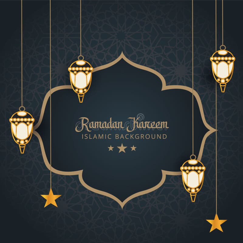 Ramadan Kareem Post design stock illustration. Illustration of circle ...