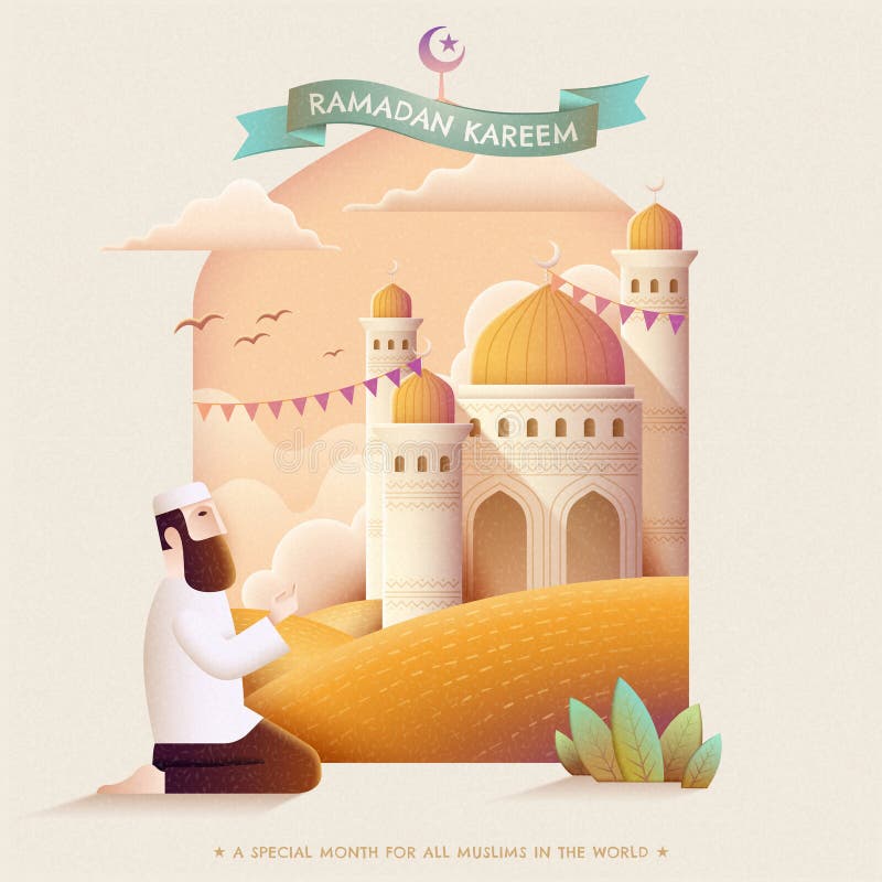 Ramadan Kareem Greeting Background Islamic Symbol Crescent with Arabic ... Ramadan Kareem Greeting Background Islamic Symbol Crescent with Arabic ...