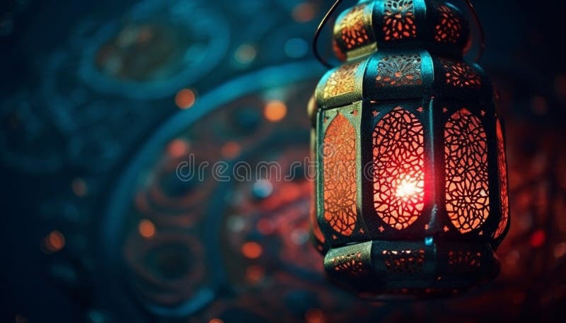 Ramadan Lanterns, Glowing with Abstract Patterns, Illuminate ...