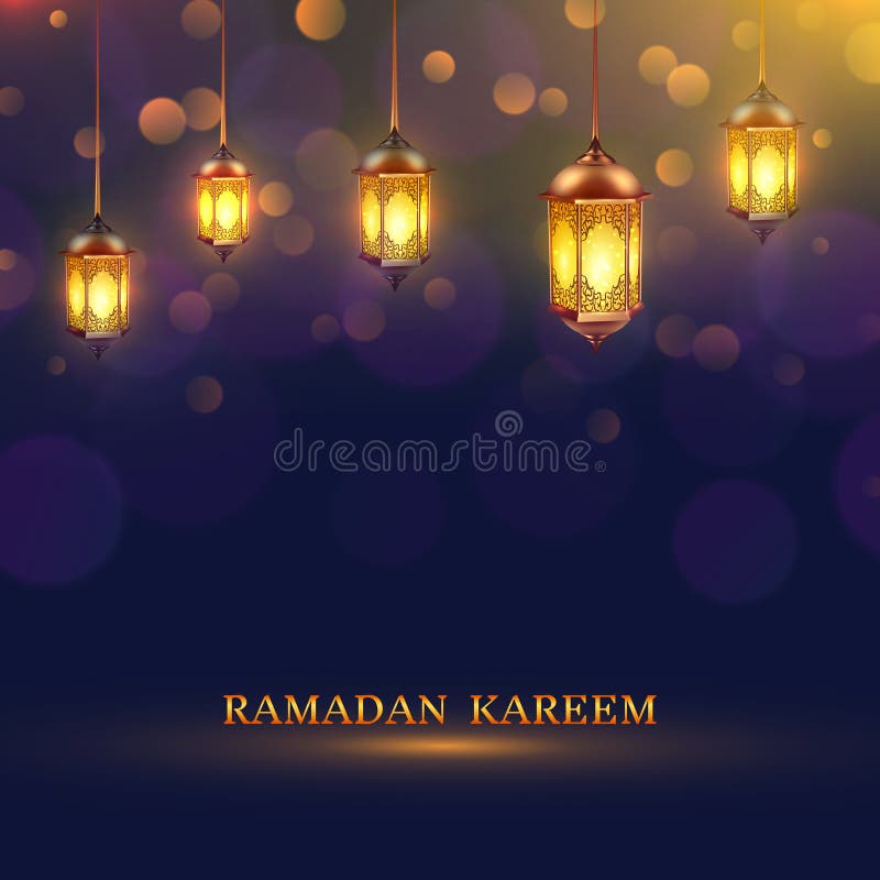 Ramadan Lights Poster ilustración del vector. Ilustración de islam ...