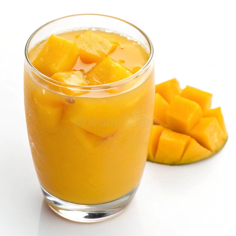 Ramadan Mango Juice Isolated on White Background Stock Illustration ...