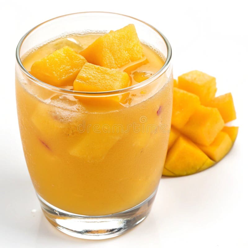 Ramadan Mango Juice Isolated on White Background Stock Illustration ...