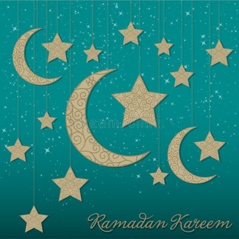 Ramadan Moon Card stock vector. Illustration of holiday - 163954330