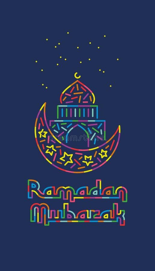 Abstract Ramadan Mubarak Islamic Design Greeting Card Background for ...