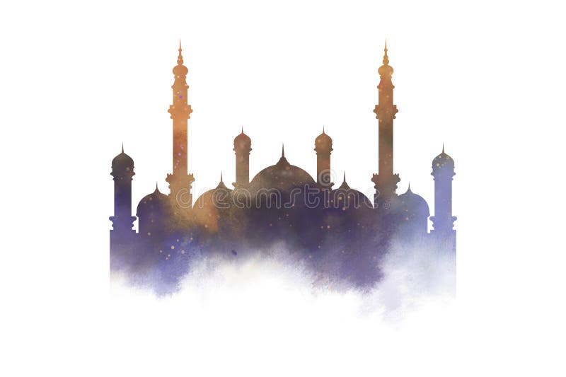 Ramadan Mubarak Mosque. Mosque Illustration in Different Styles. Mosque ...