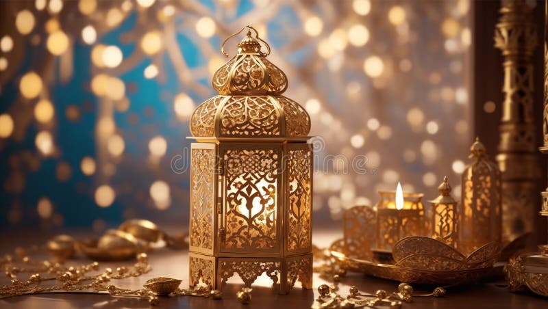 Ramadan Nights, Arab Lanterns Illuminating Mosque Majesty, AI Generated ...