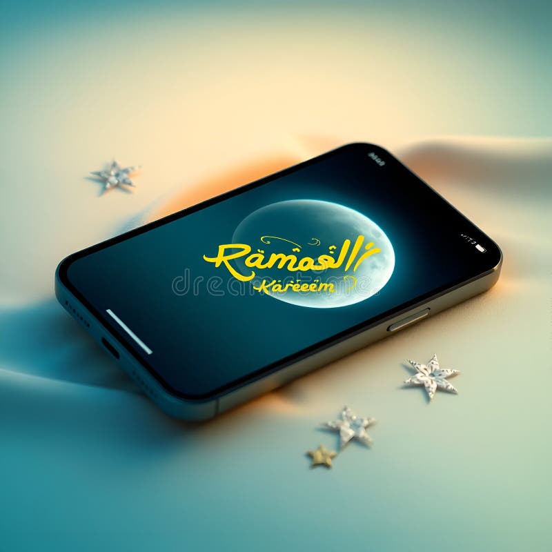 Ramadan Phone 13 stock illustration. Illustration of device - 365673997