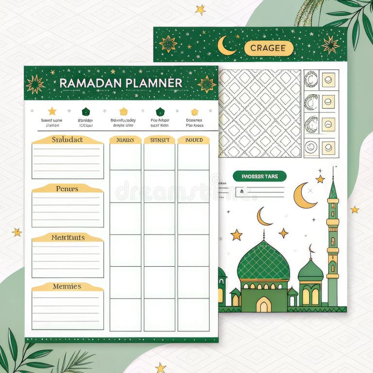 Ramadan Planner Template – Organize Your daily Worship & Goals Stock ...